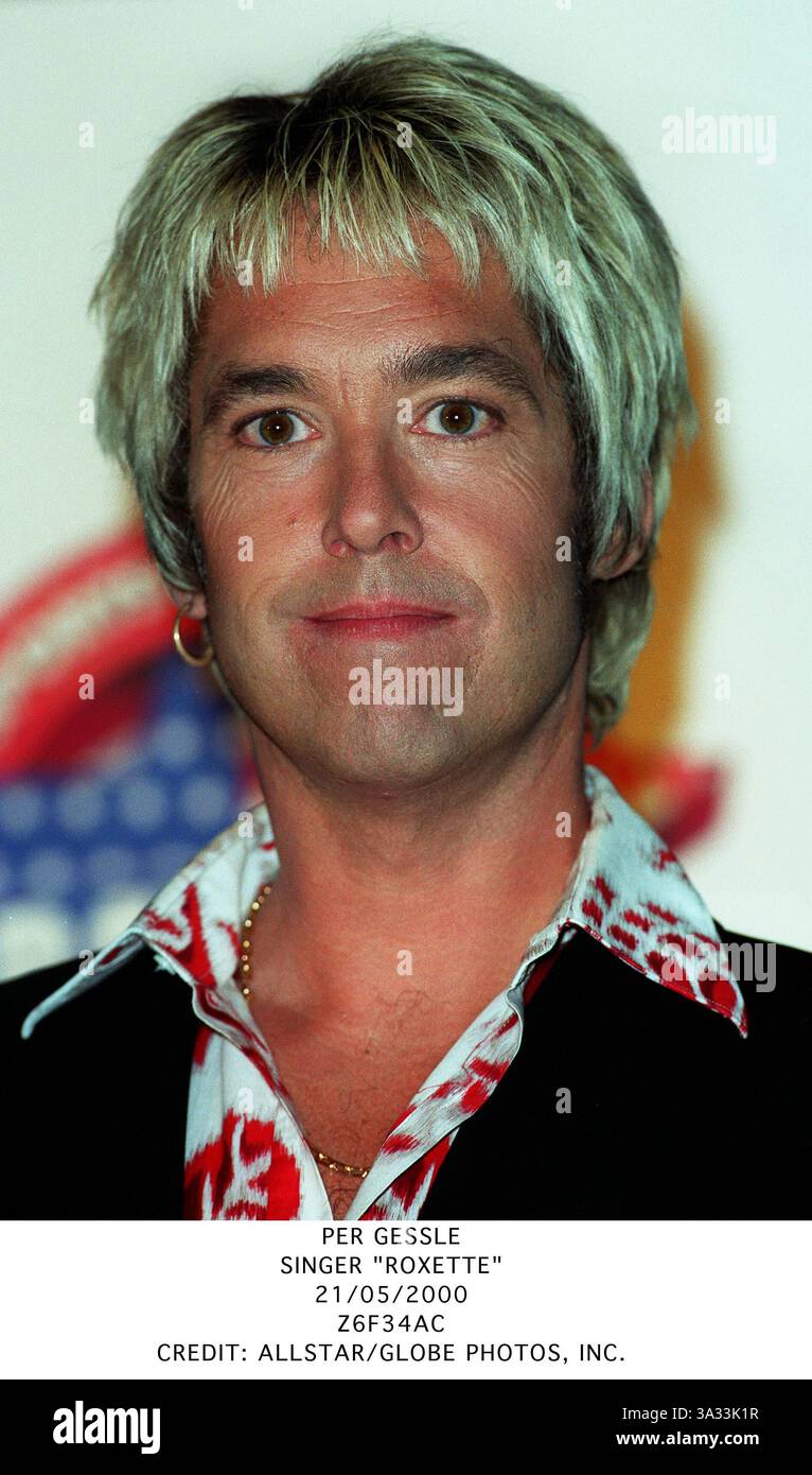 May 21, 2000 - PER GESSLE.SINGER ''ROXETTE''.21/05/2000.Z6F34AC.CREDIT ...