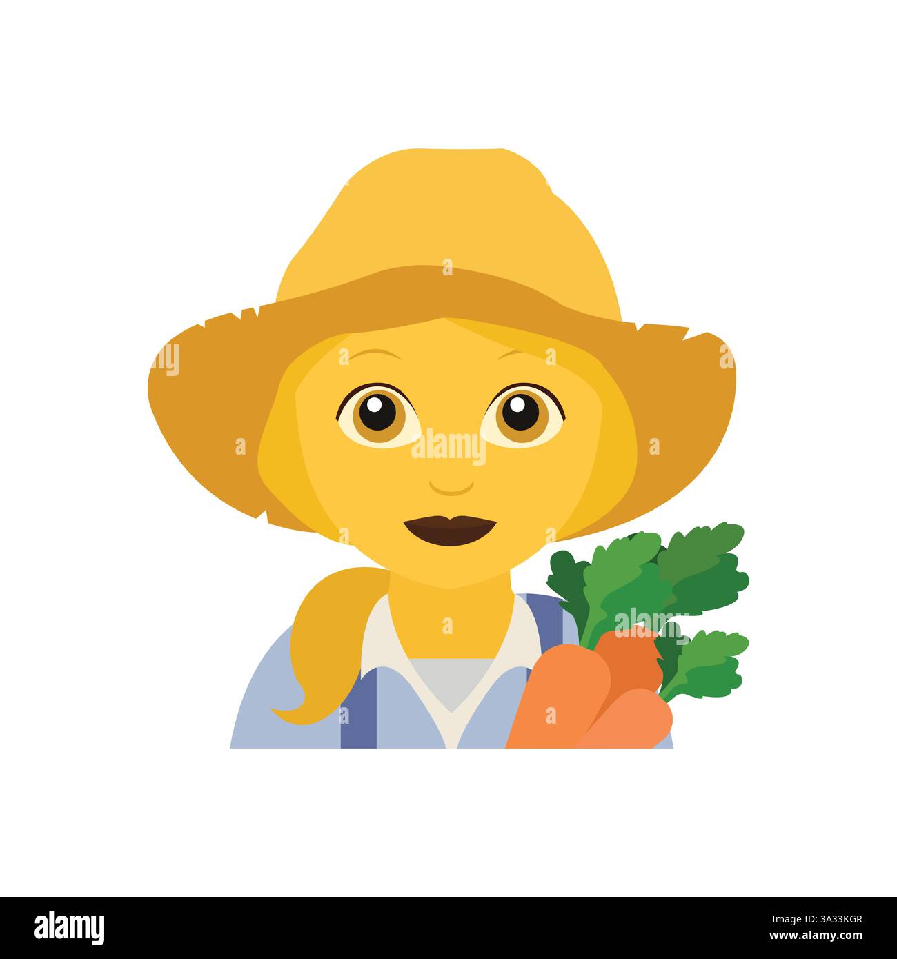 farmer emoji symbol sign icon vector illustration Stock Vector Image ...