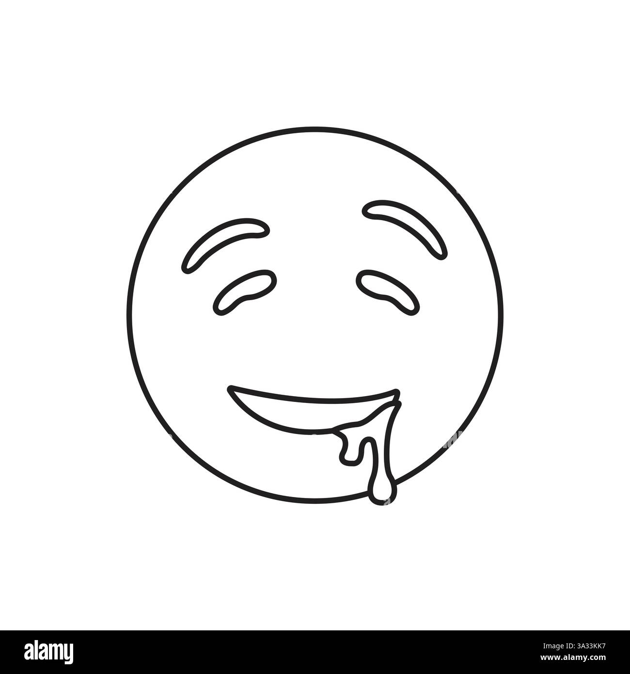 drooling face emoji symbol sign icon vector illustration Stock Vector ...