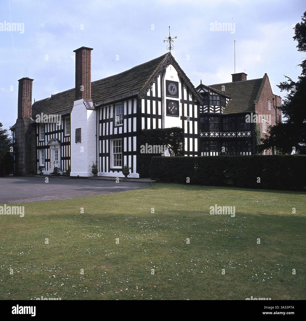 Location: Cheshire; The timbered buildings of Gawsworth Hall Stock ...