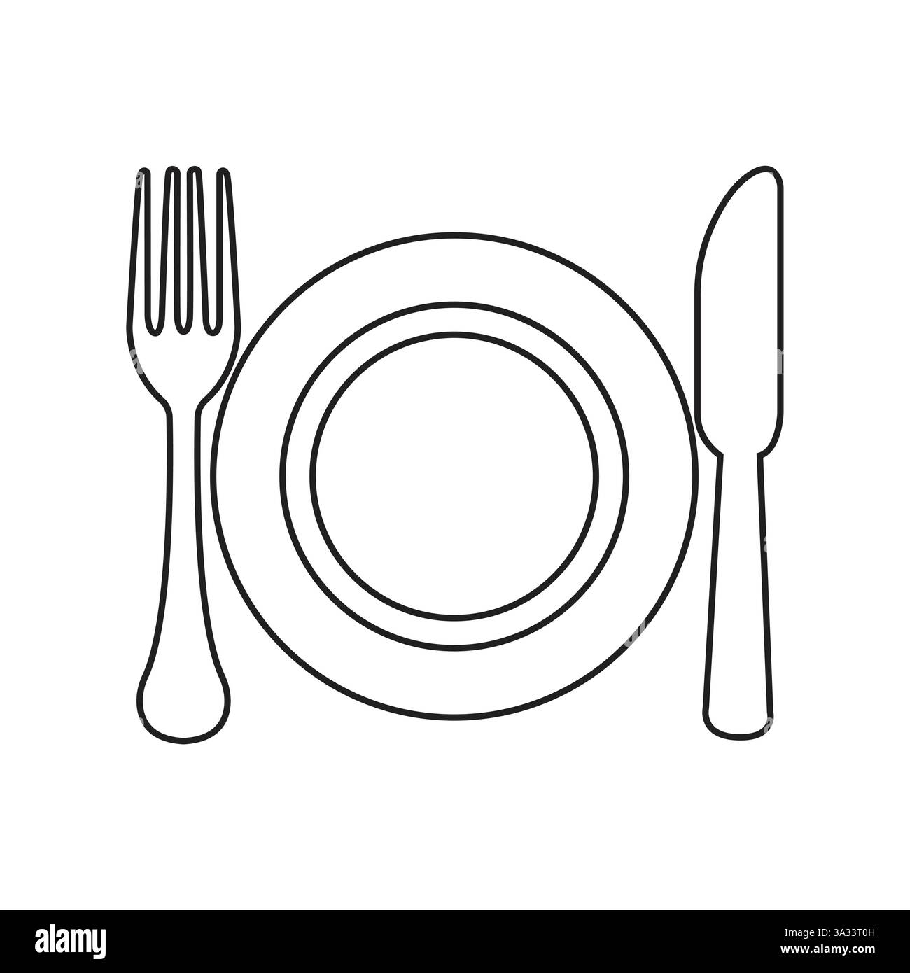 knife fork plate emoji symbol sign icon vector illustration Stock Vector Image & Art - Alamy