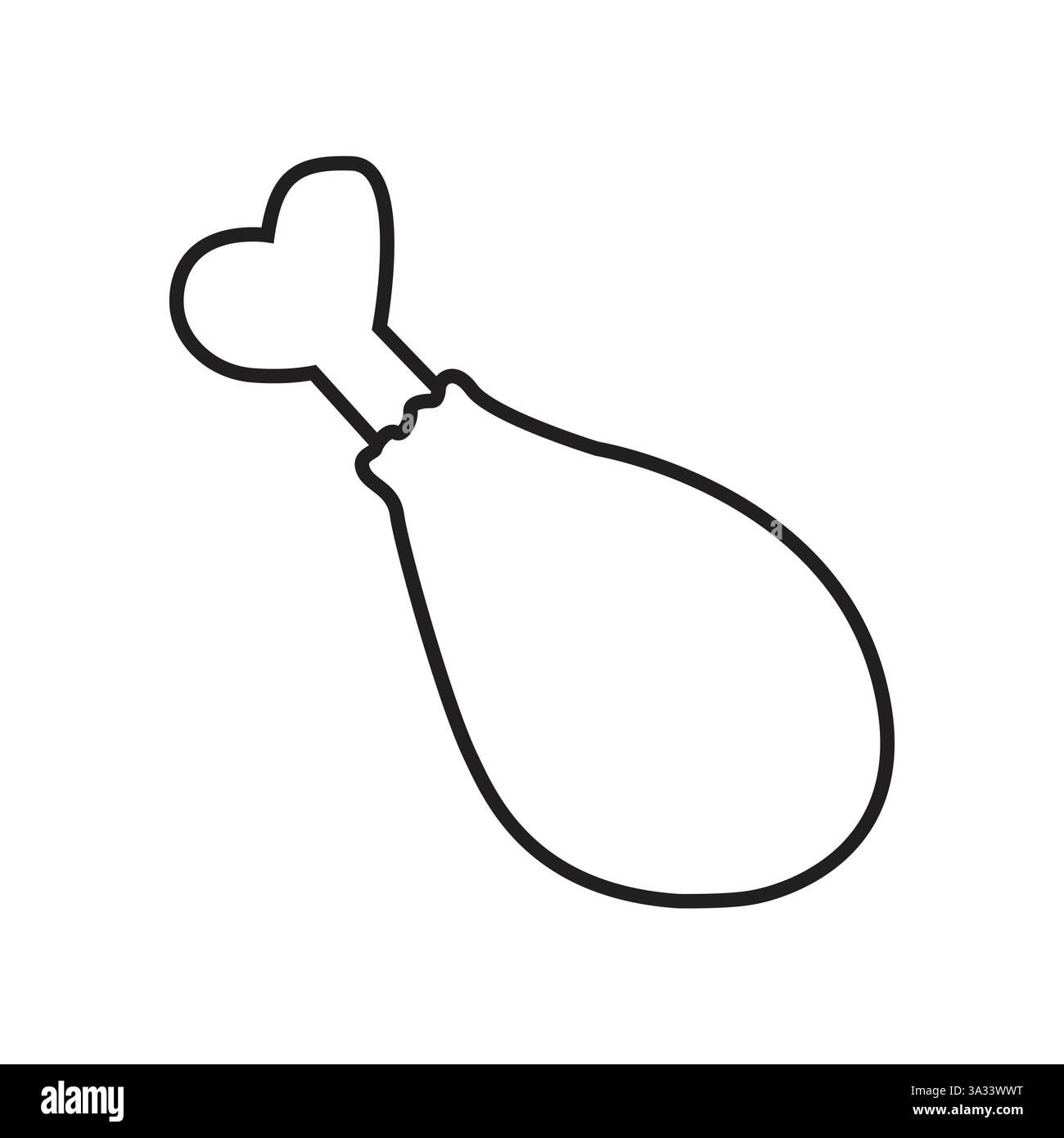 chicken leg emoji symbol sign icon vector illustration Stock Vector ...