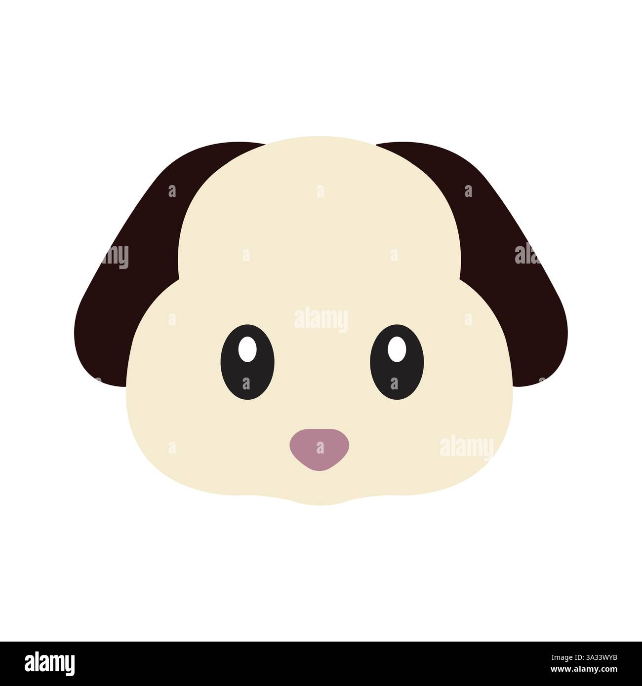 puppy face dog cute emoji symbol sign icon vector illustration Stock ...