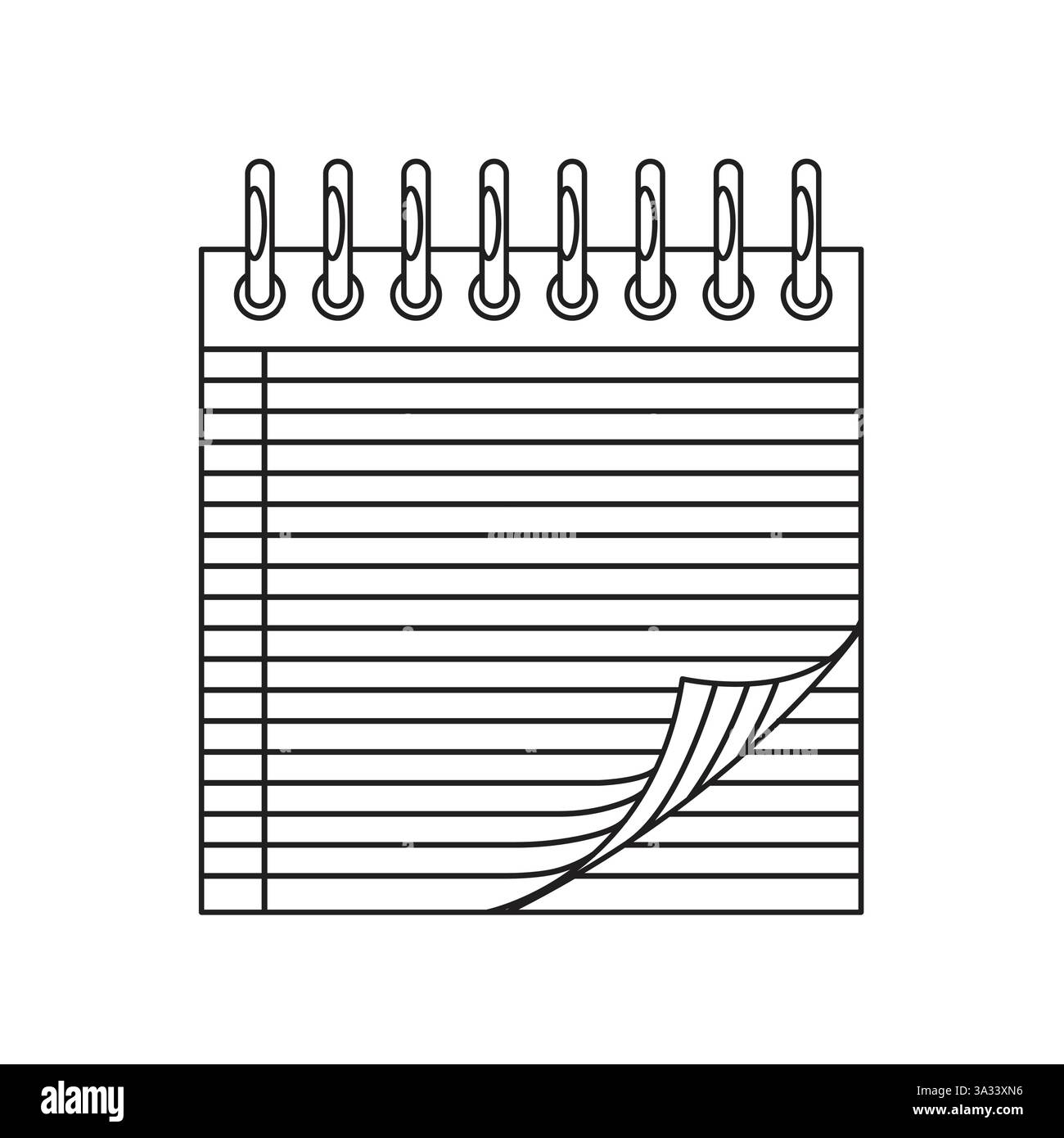 spiral notebook notes emoji symbol sign icon vector illustration Stock ...