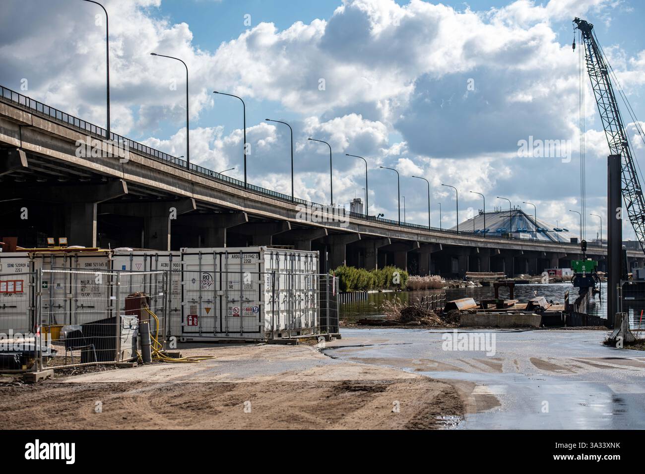 Construction activity is seen during a visit to the construction of the ...
