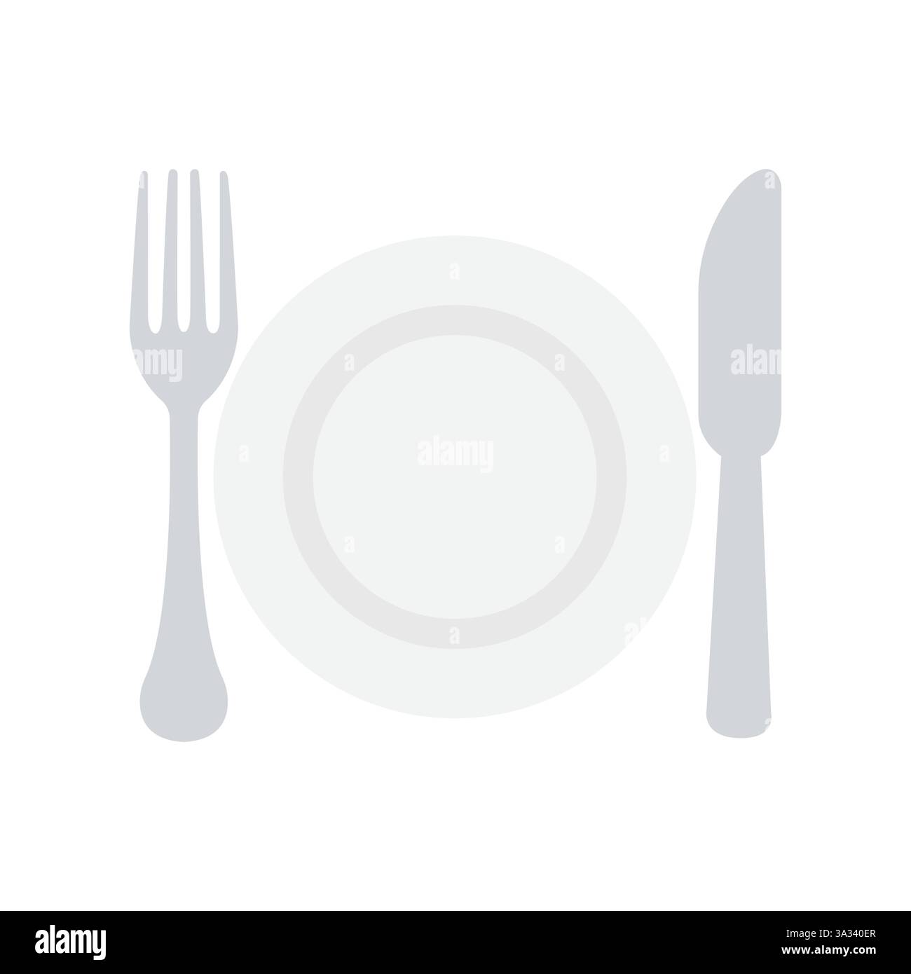 plate knife fork dinner emoji symbol sign icon vector illustration ...