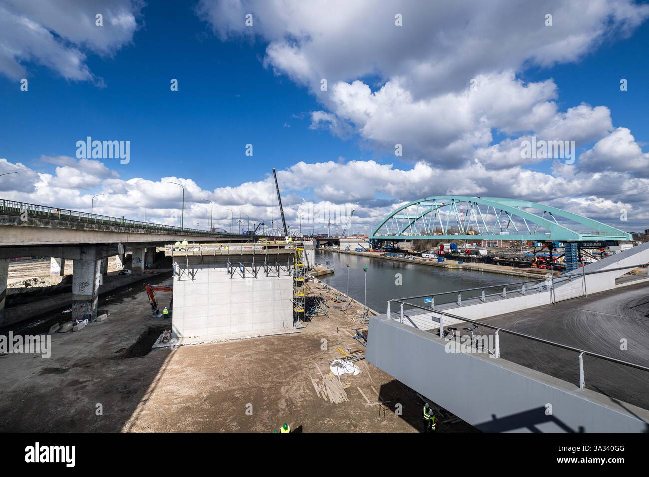 Construction activity is seen during a visit to the construction of the ...