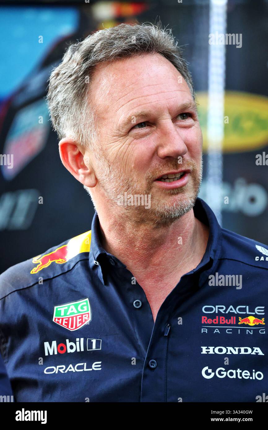 Melbourne, Australia. 14th Mar, 2025. Christian Horner (GBR) Red Bull Racing Team Principal. 14. ...
