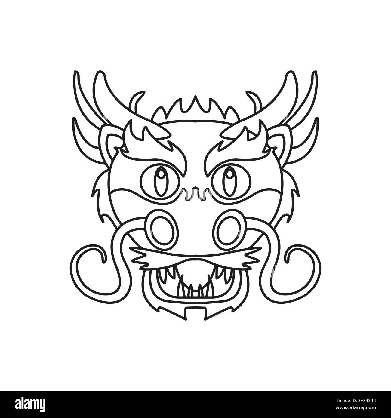 dragon emoji symbol sign icon vector illustration Stock Vector Image ...