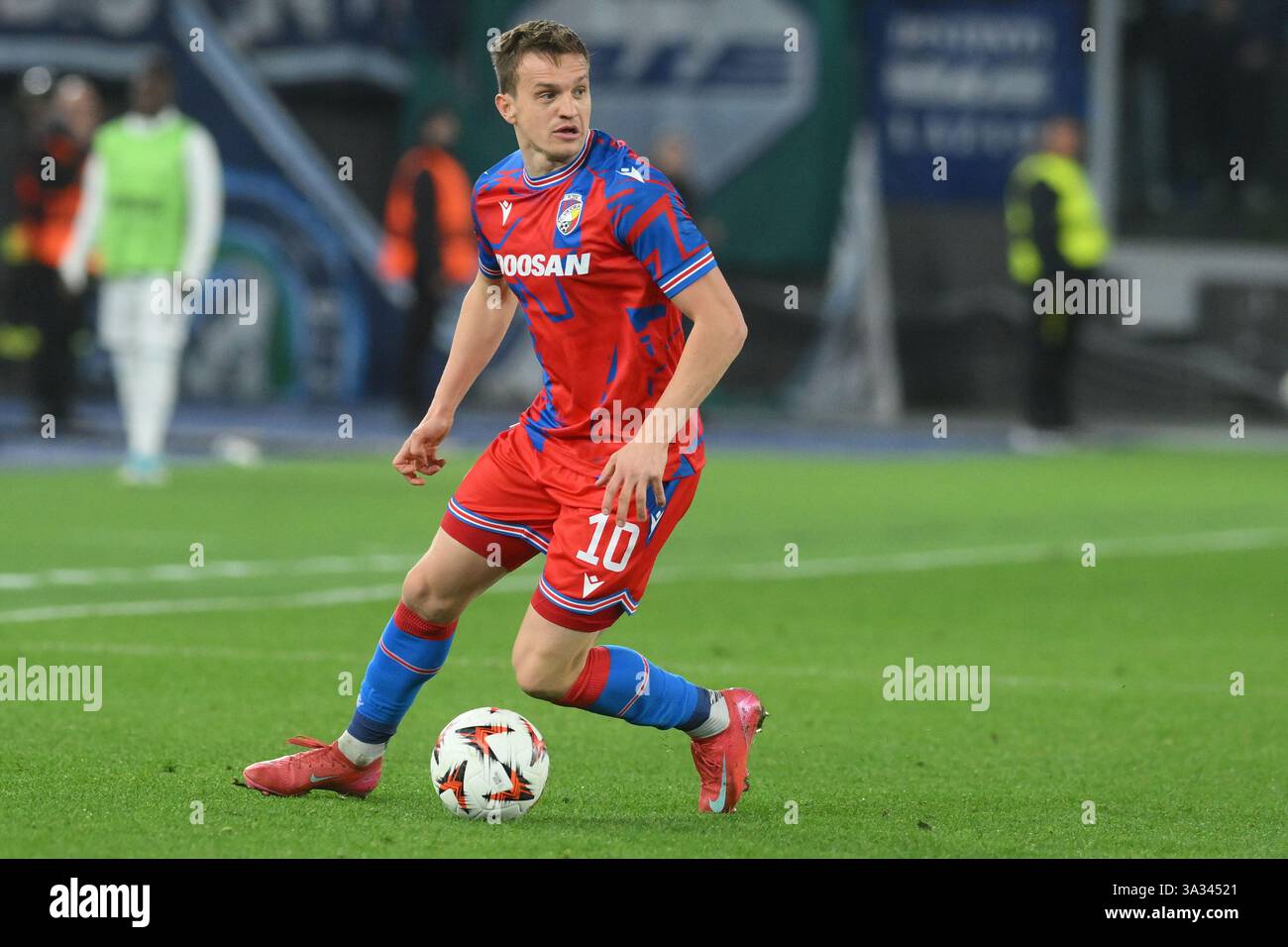 Jan Kopic of FC Viktoria Plzen in action during the Uefa Europa League ...