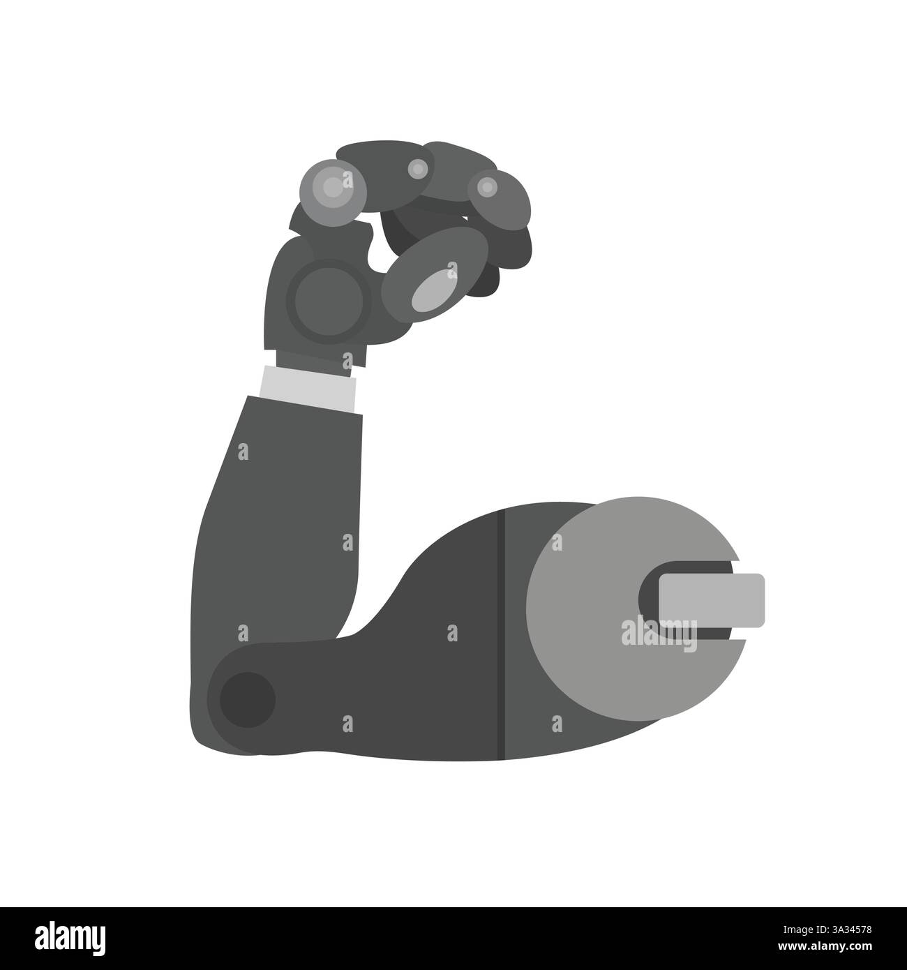 mechanical arm emoji symbol sign icon vector illustration Stock Vector ...
