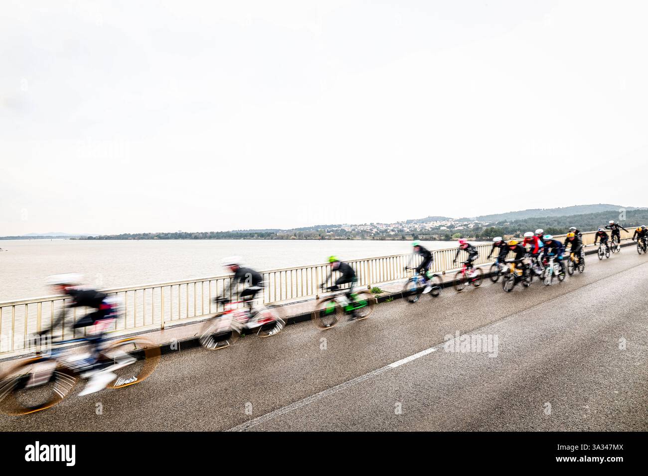 The pack of riders pictured in action during stage six of the 83th ...