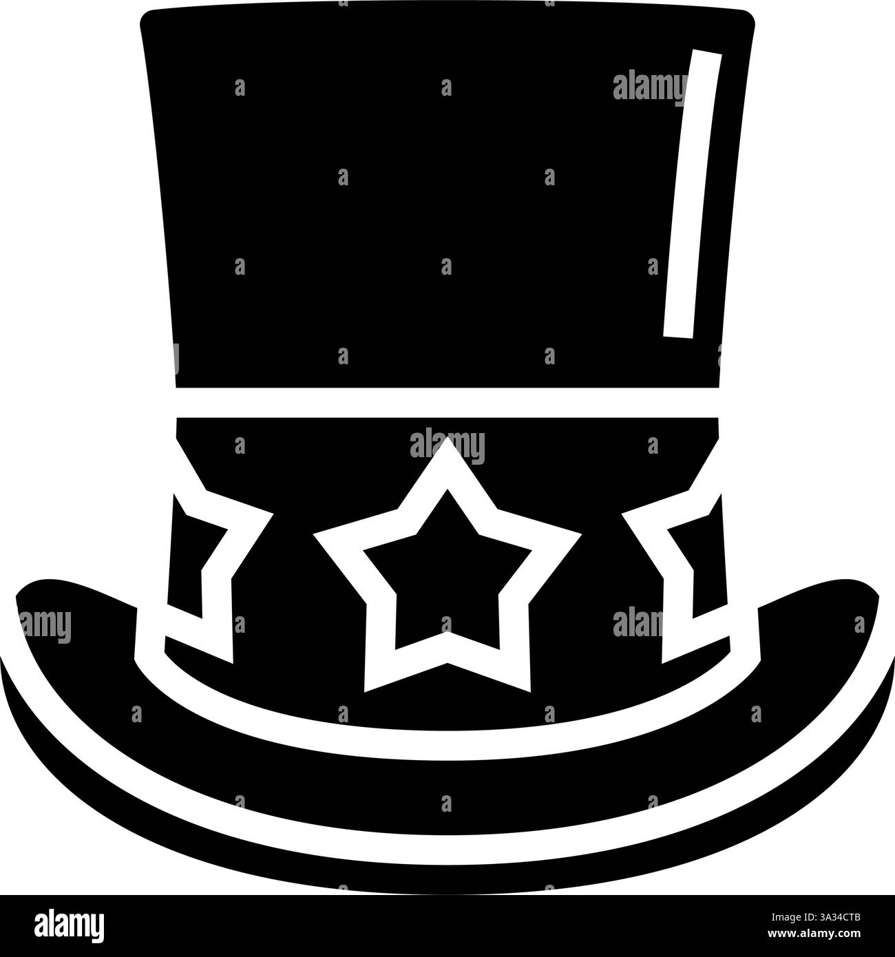 uncle sam hat glyph icon vector illustration Stock Vector Image & Art ...