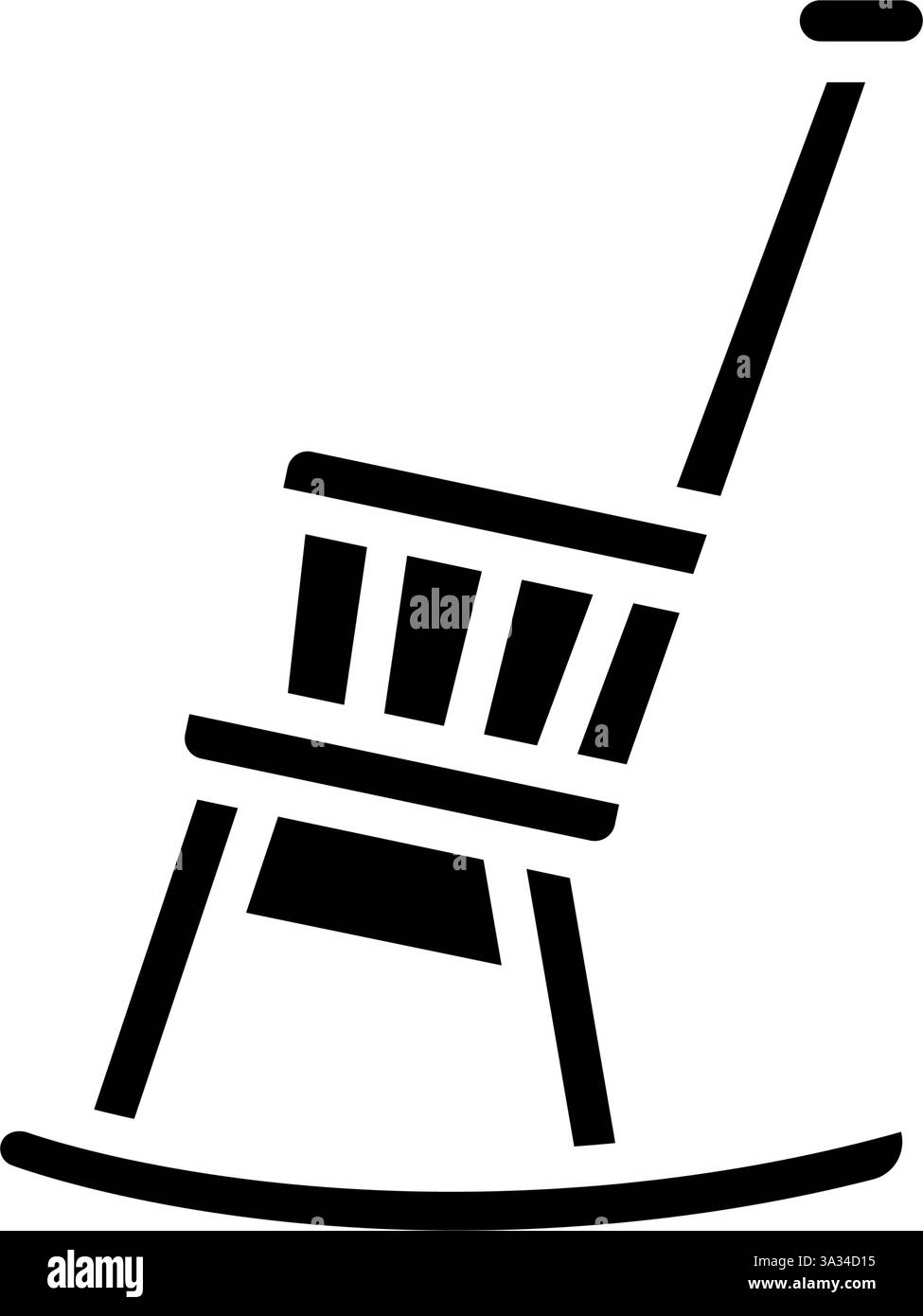 rocking chair redneck glyph icon vector illustration Stock Vector Image ...