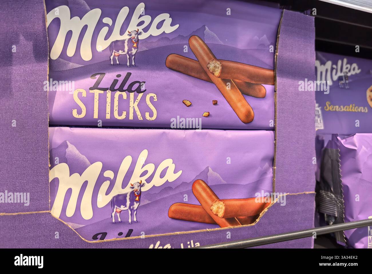 Bobruisk, Belarus - March 2, 2025: Colorful packaging showcases ...