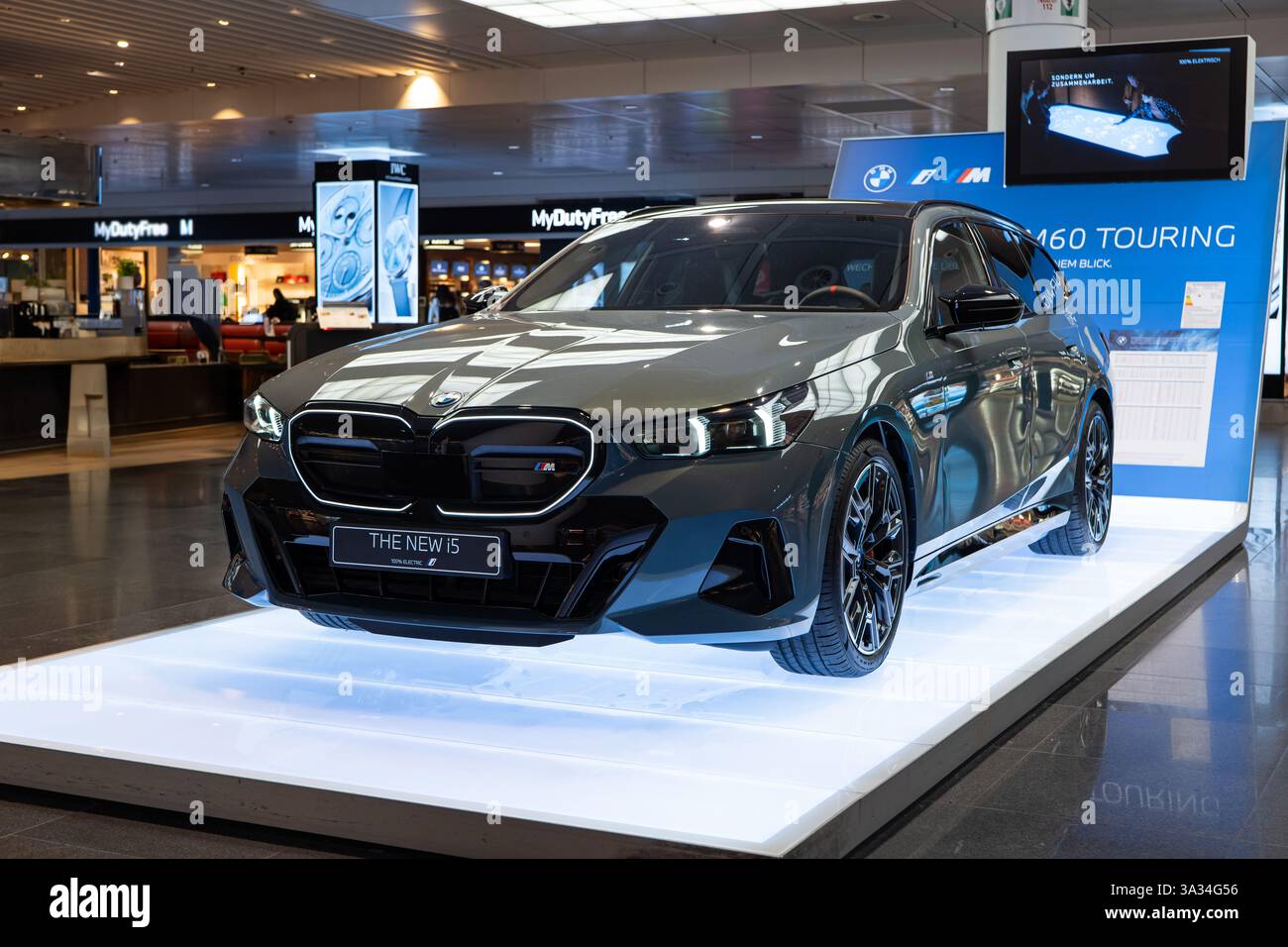 07.03.2025 , Munich International Airport, Germany. 2025 BMW i5 G60 ...