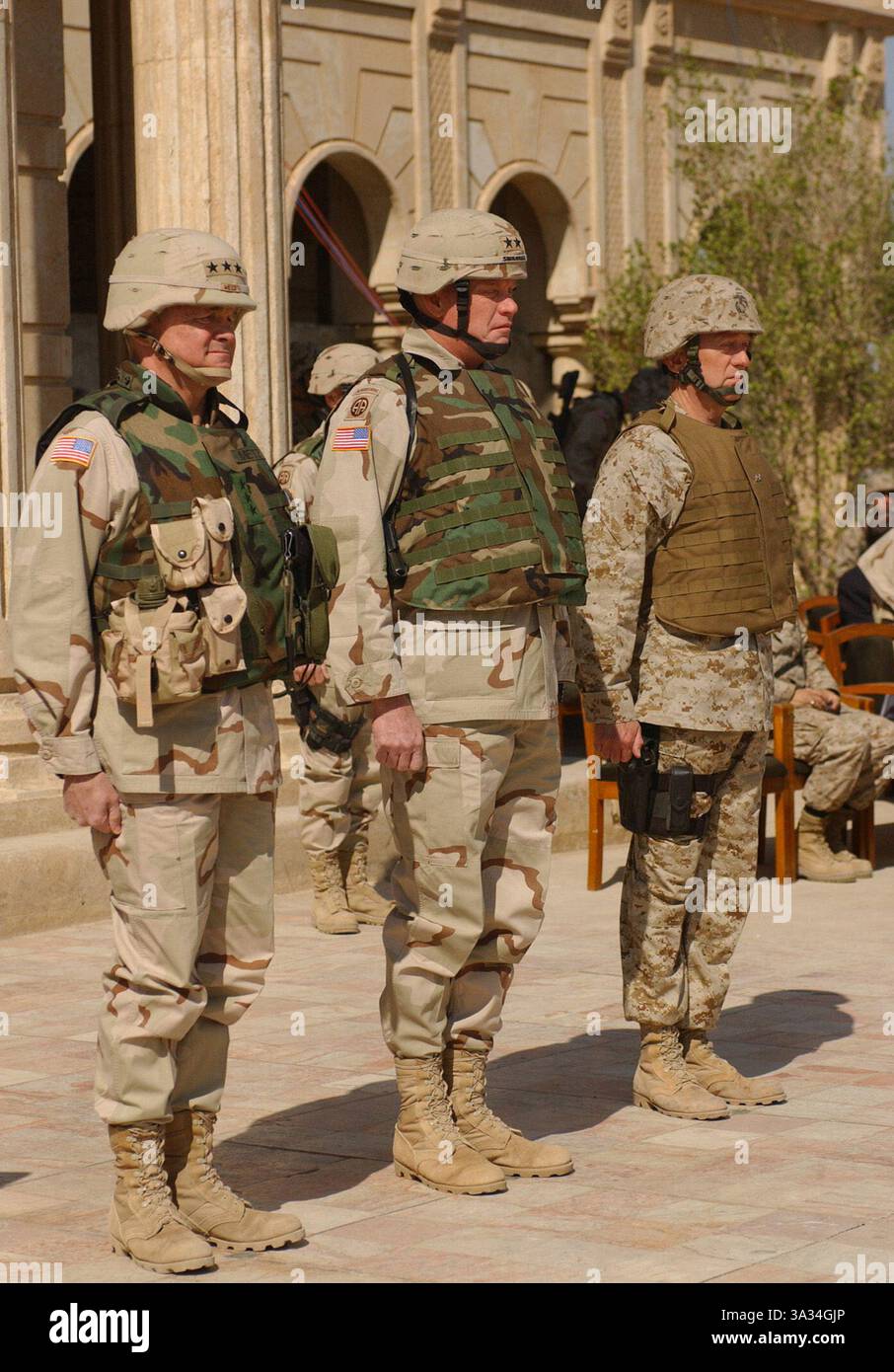 Mar 20, 2004; FOB Blue Diamond, Iraq; (l-r) Army Lt. Gen. THOMAS F ...