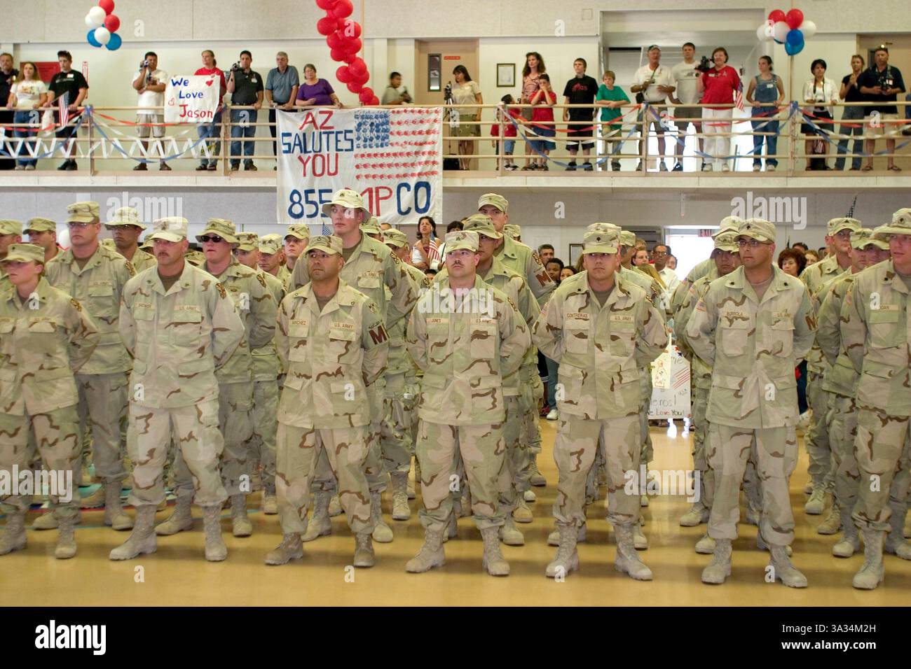 Mar 30, 2004; Phoenix, AZ, USA; Arizona National Guardsmen in the 855th ...