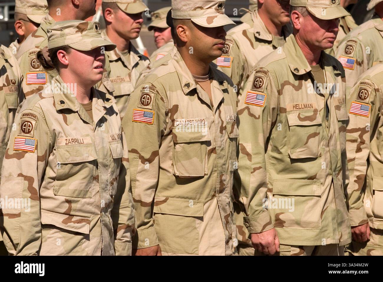 Mar 30, 2004; Phoenix, AZ, USA; Arizona National Guardsmen in the 855th ...