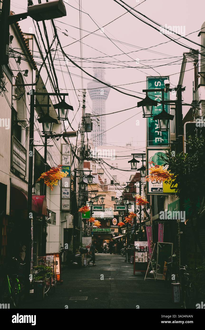 Narrow Streets Of Tokyo Stock Photo - Alamy