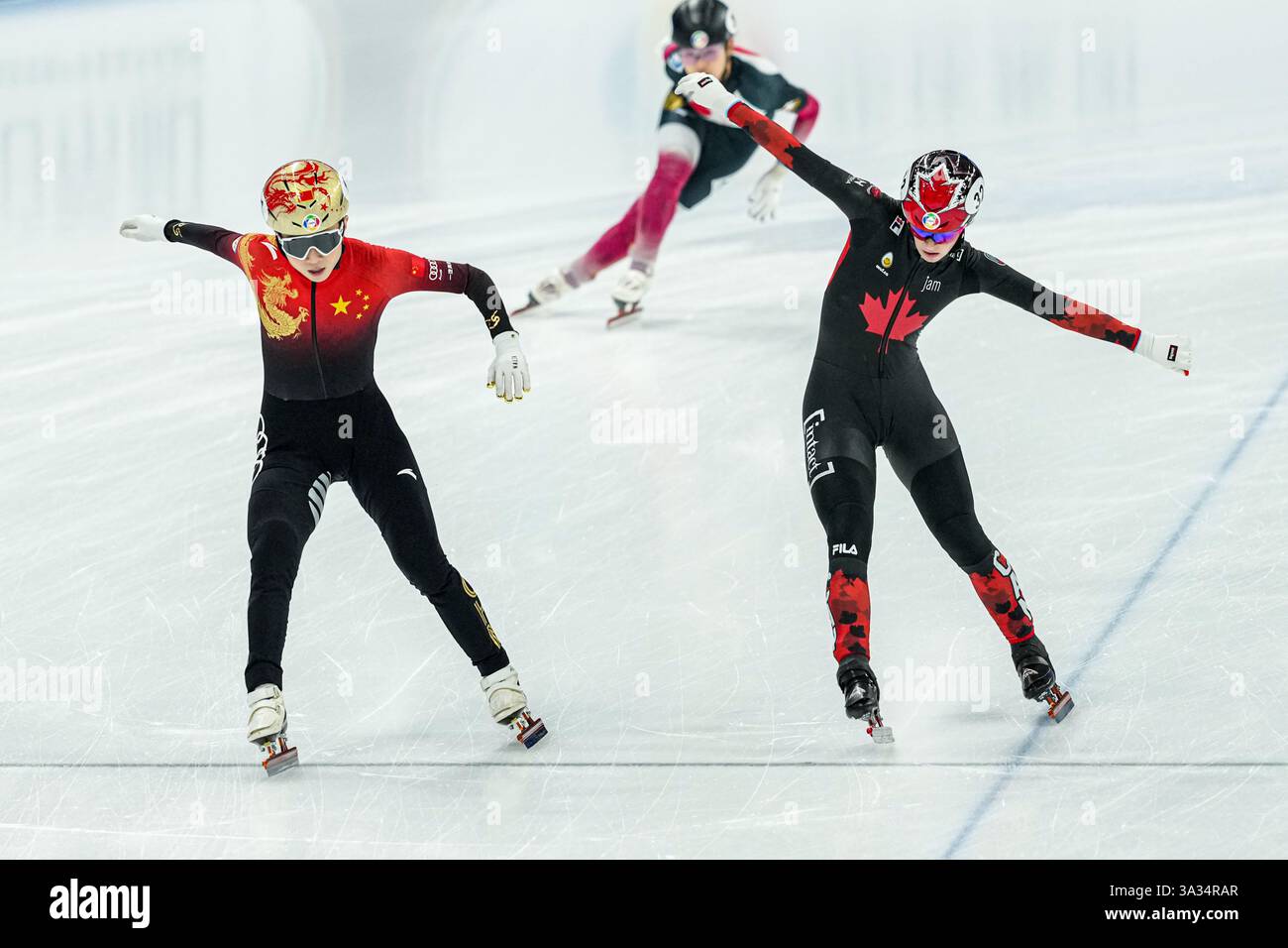 BEIJING, CHINA - MARCH 14: Xinran Wang of China, Kim Boutin of Canada ...