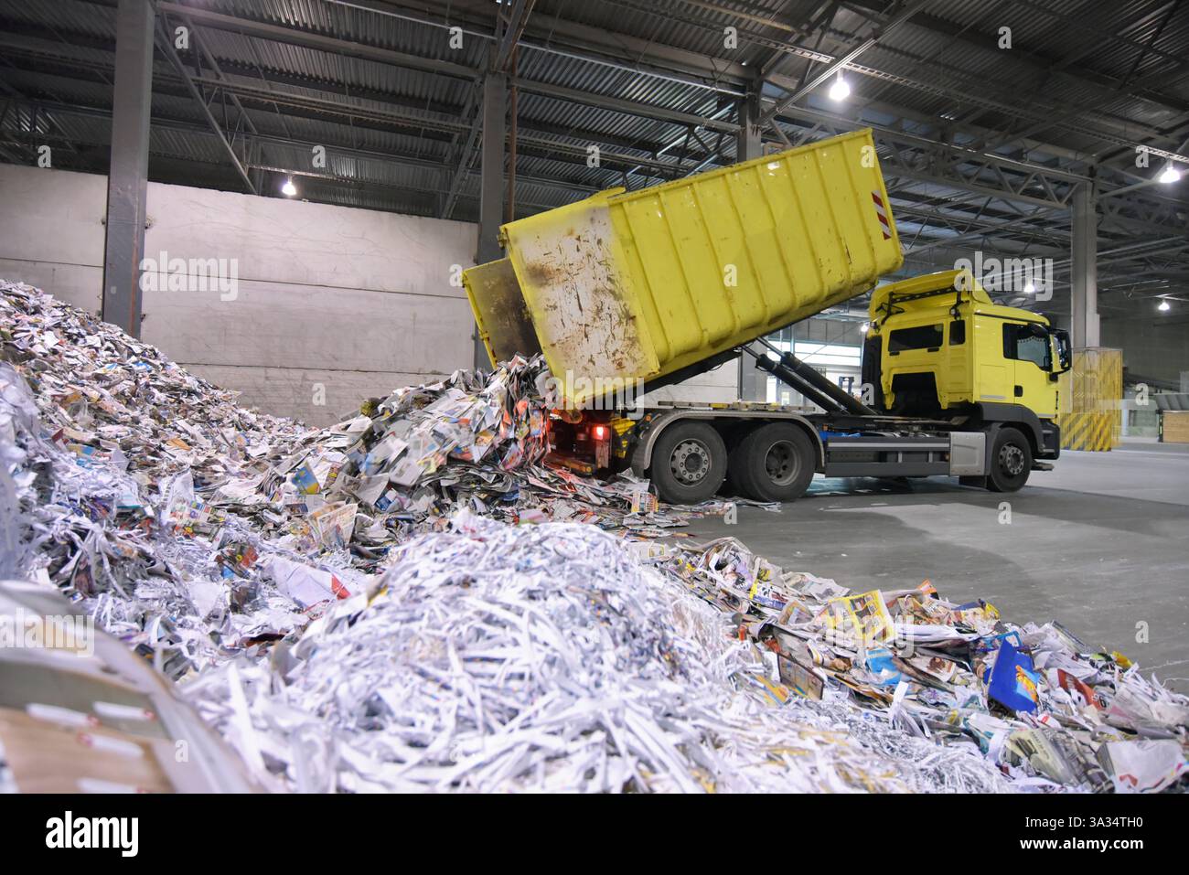 waste paper recycling for the production of new paper for the printing ...