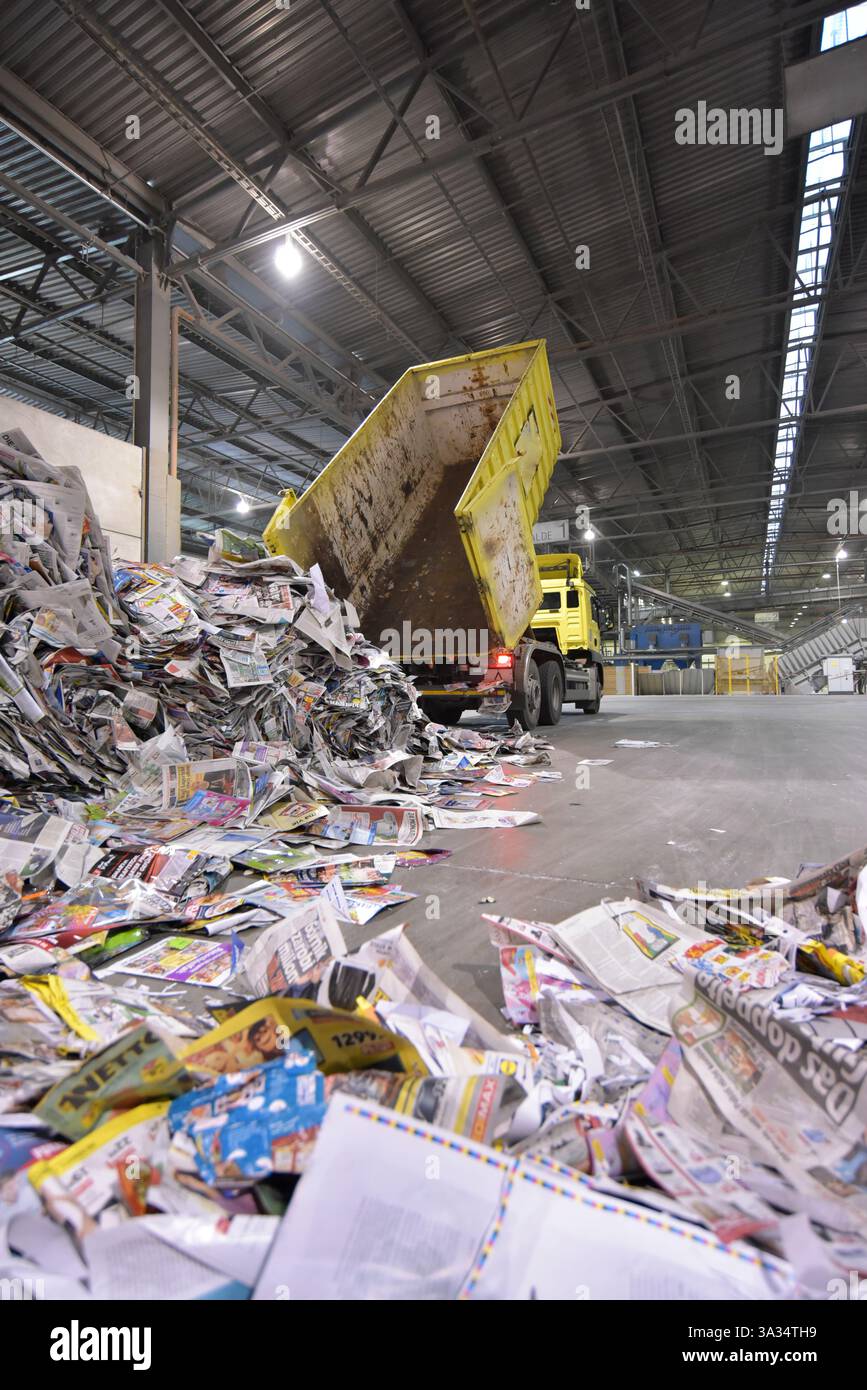 waste paper recycling for the production of new paper for the printing ...