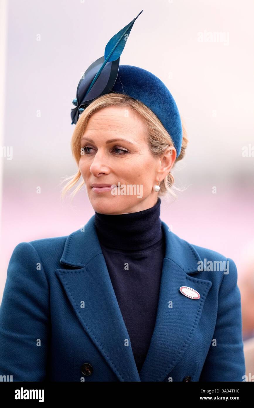 Zara Tindall on day four of the 2025 Cheltenham Festival at Cheltenham ...