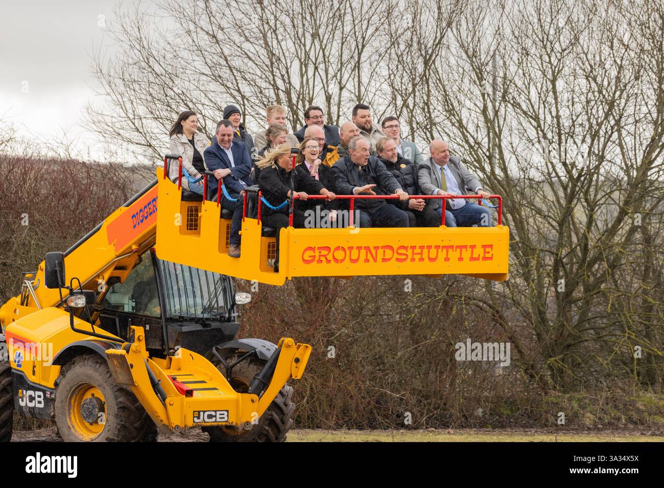 Durham, UK. 14 MAR, 2025. Ed Davey and party members and staff have fun ...