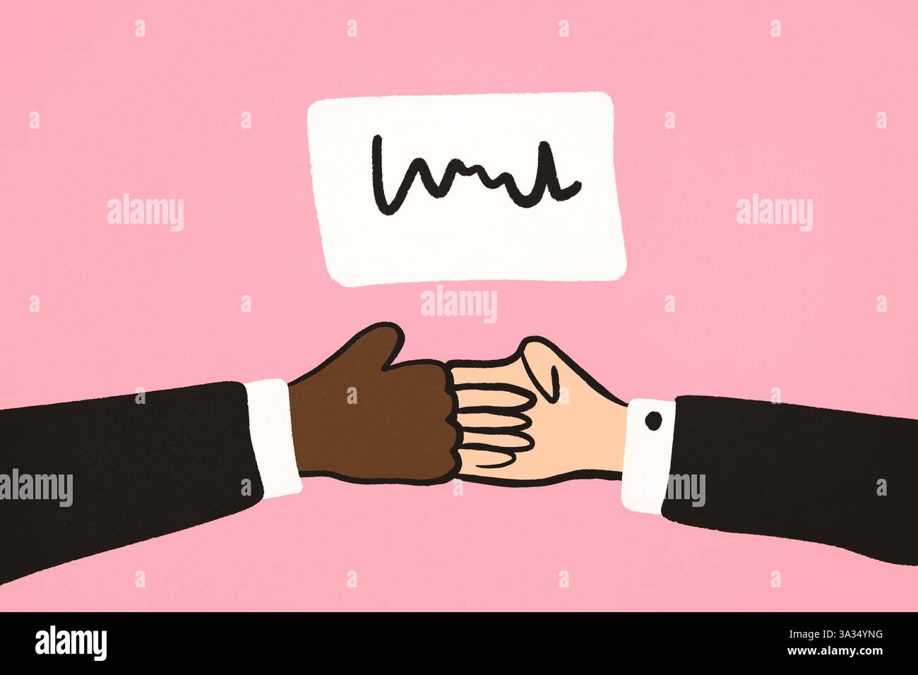 Business cooperation partnership set hi-res stock photography and ...