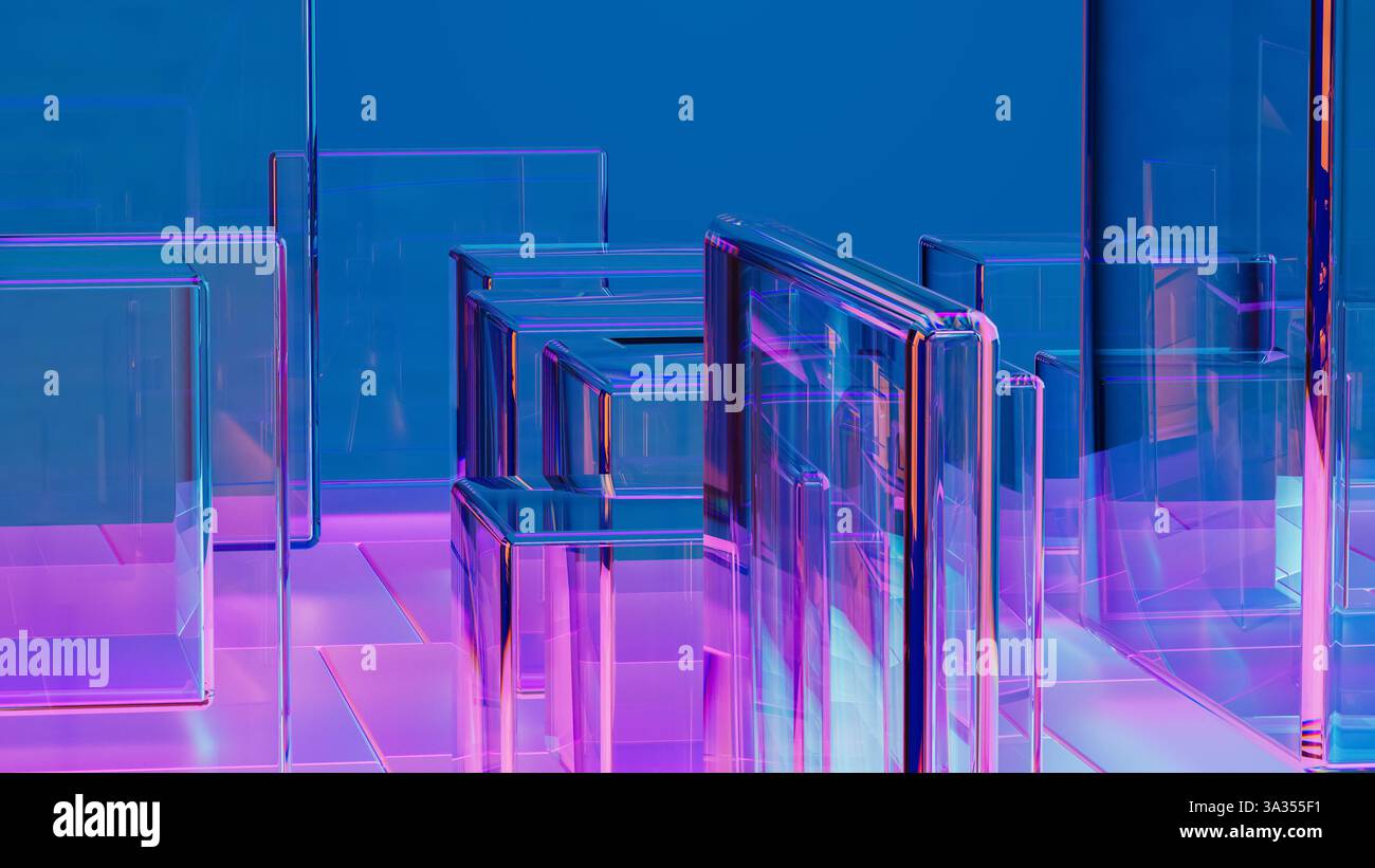 Shimmering transparent shapes background create a stunning visual ...