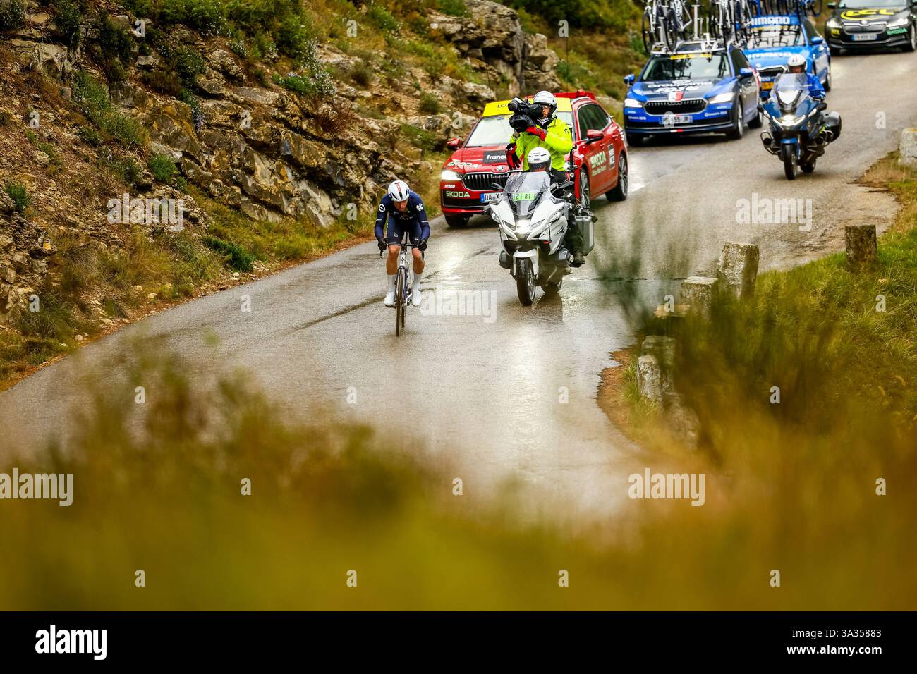 French Remi Cavagna of Groupama-FDJ pictured in action during stage six ...