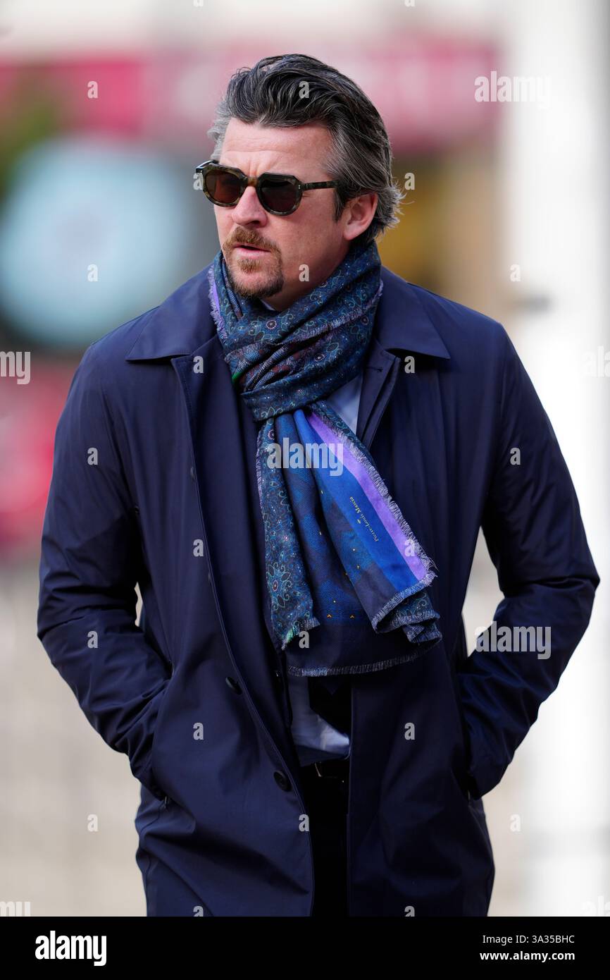 Joey Barton arrives at Liverpool Crown Court, where he is charged with sending offensive ...