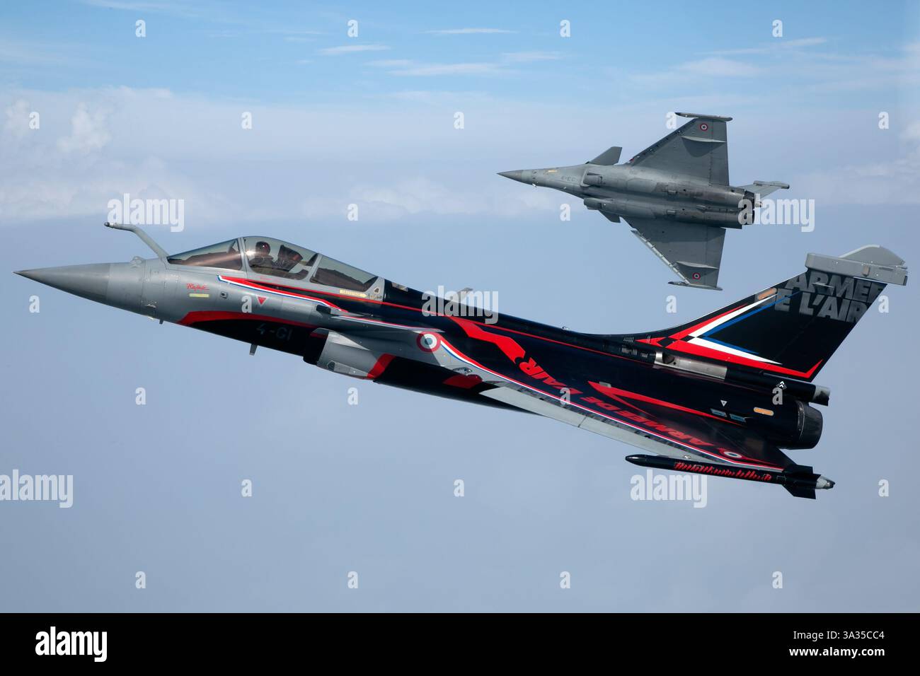 The French Air and Space Force Dassault Rafale C, identified by tail ...