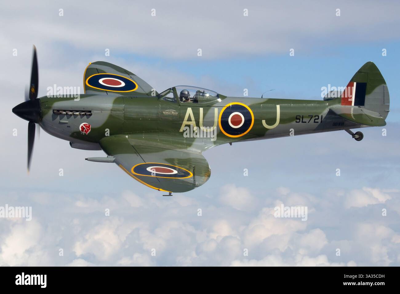 The Royal Air Force Supermarine 361 Spitfire LF16E, registration SL721 ...