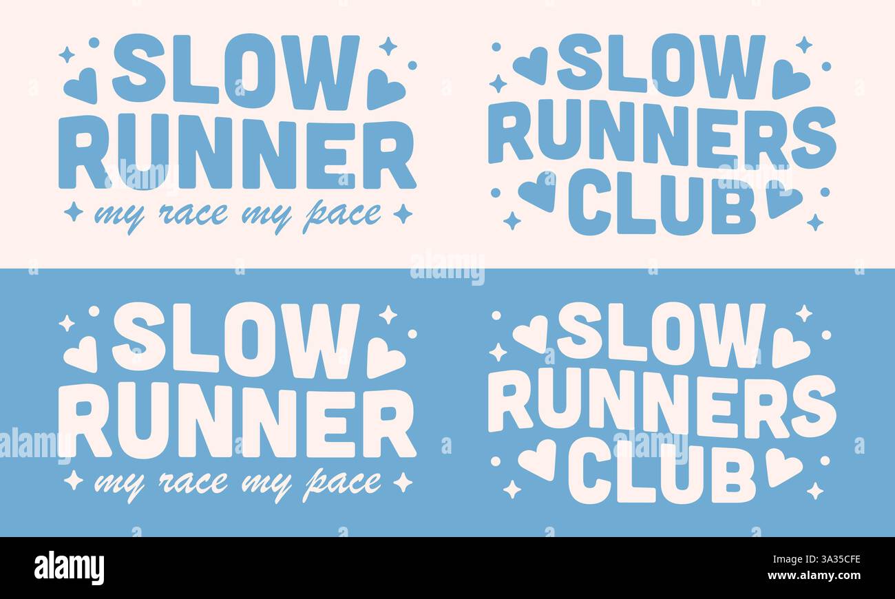 Slow runners Stock Vector Images - Alamy