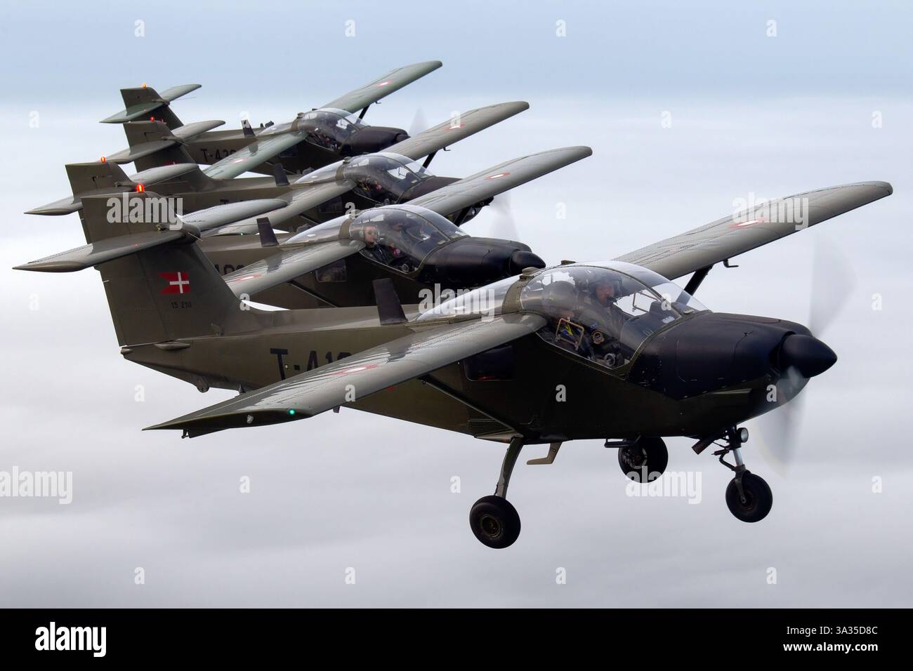 The Saab T-17 Supporter aircraft, Reg T409, T410, T-430, and T-432 ...