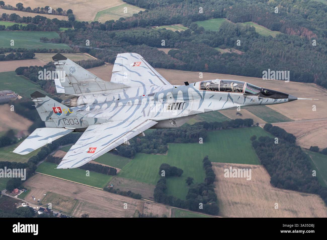 The Slovakian Air Force Mikoyan-Gurevich MiG-29, Reg SL-1303, is a ...