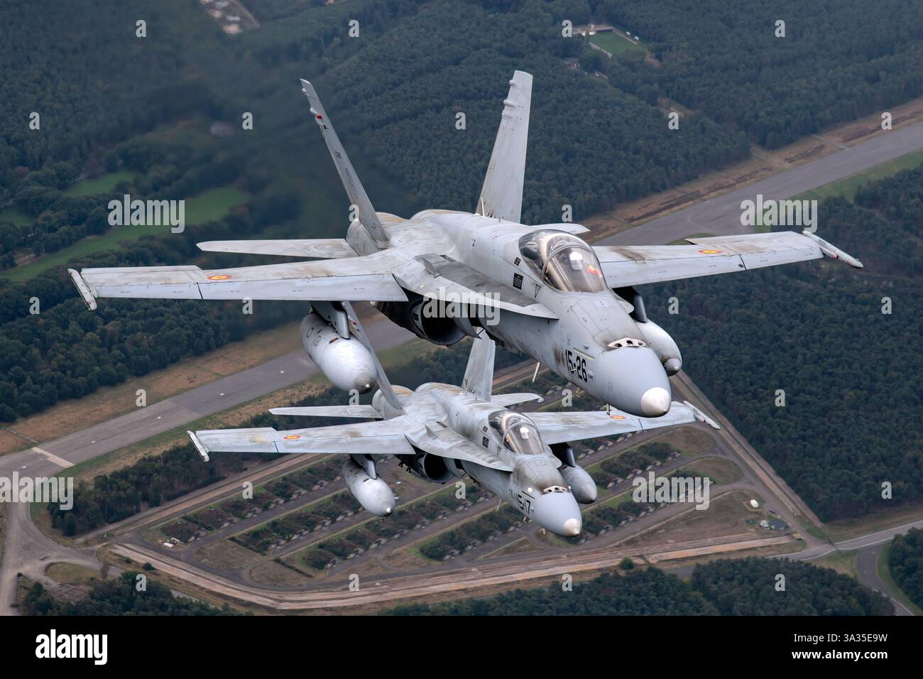 Spanish Air Force McDonnell Douglas EF-18A Hornet fighters, Reg 15-17 ...