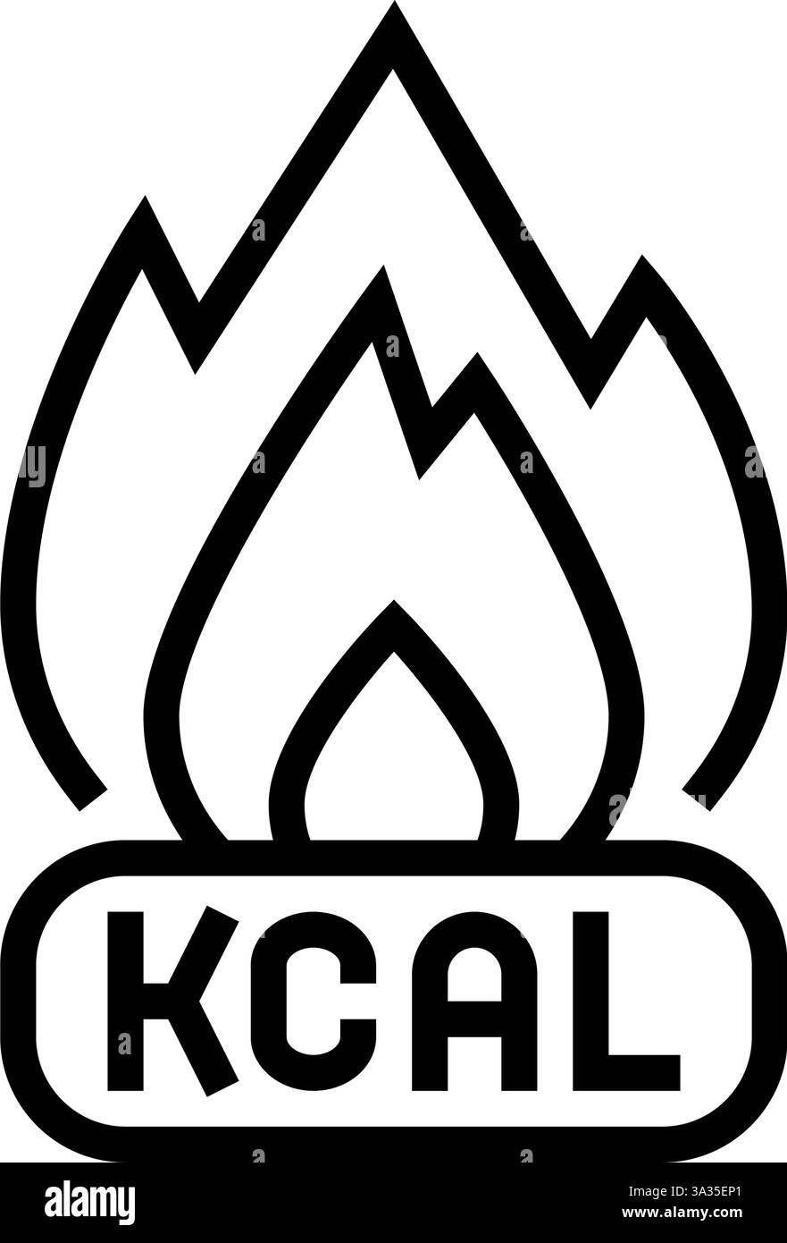 calorie burn wearable fitness line icon vector illustration Stock ...