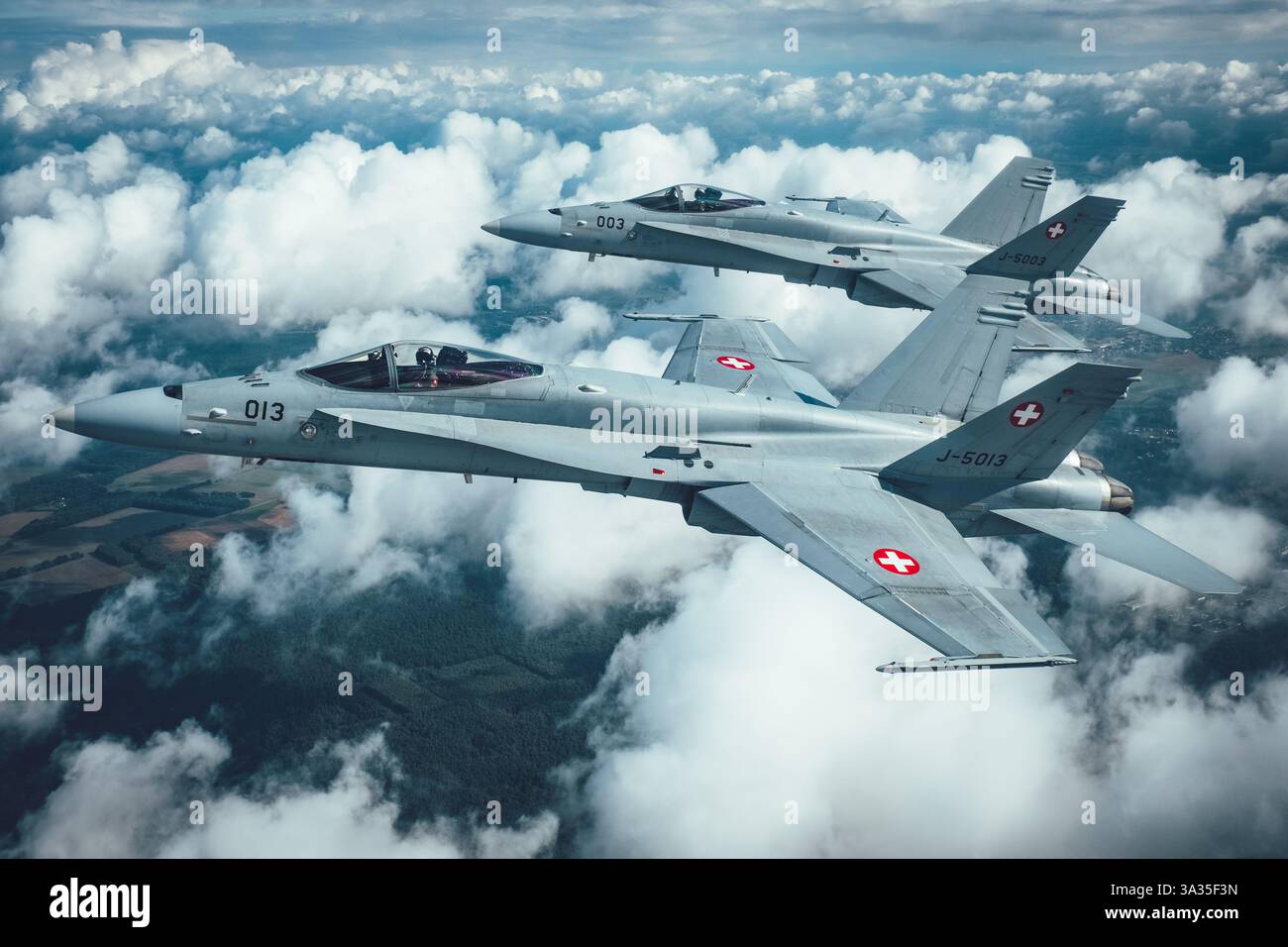 Swiss Air Force McDonnell Douglas F/A-18C Hornet aircraft, Reg J-5003 ...