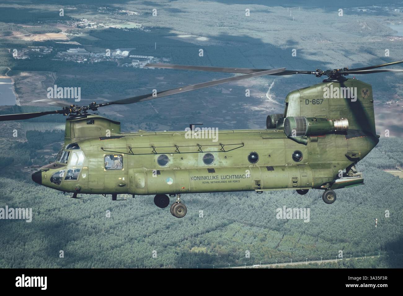 The Royal Netherlands Air Force CH-47 Chinook, Reg D-667, is a reliable ...