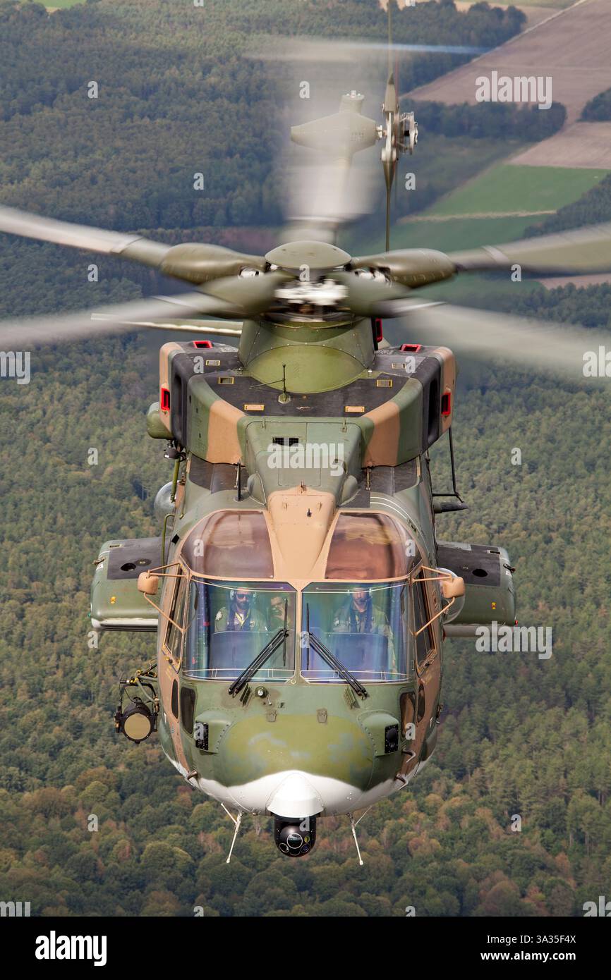 The Portuguese Air Force AugustaWestland EH101-516, AW101, is a multi ...