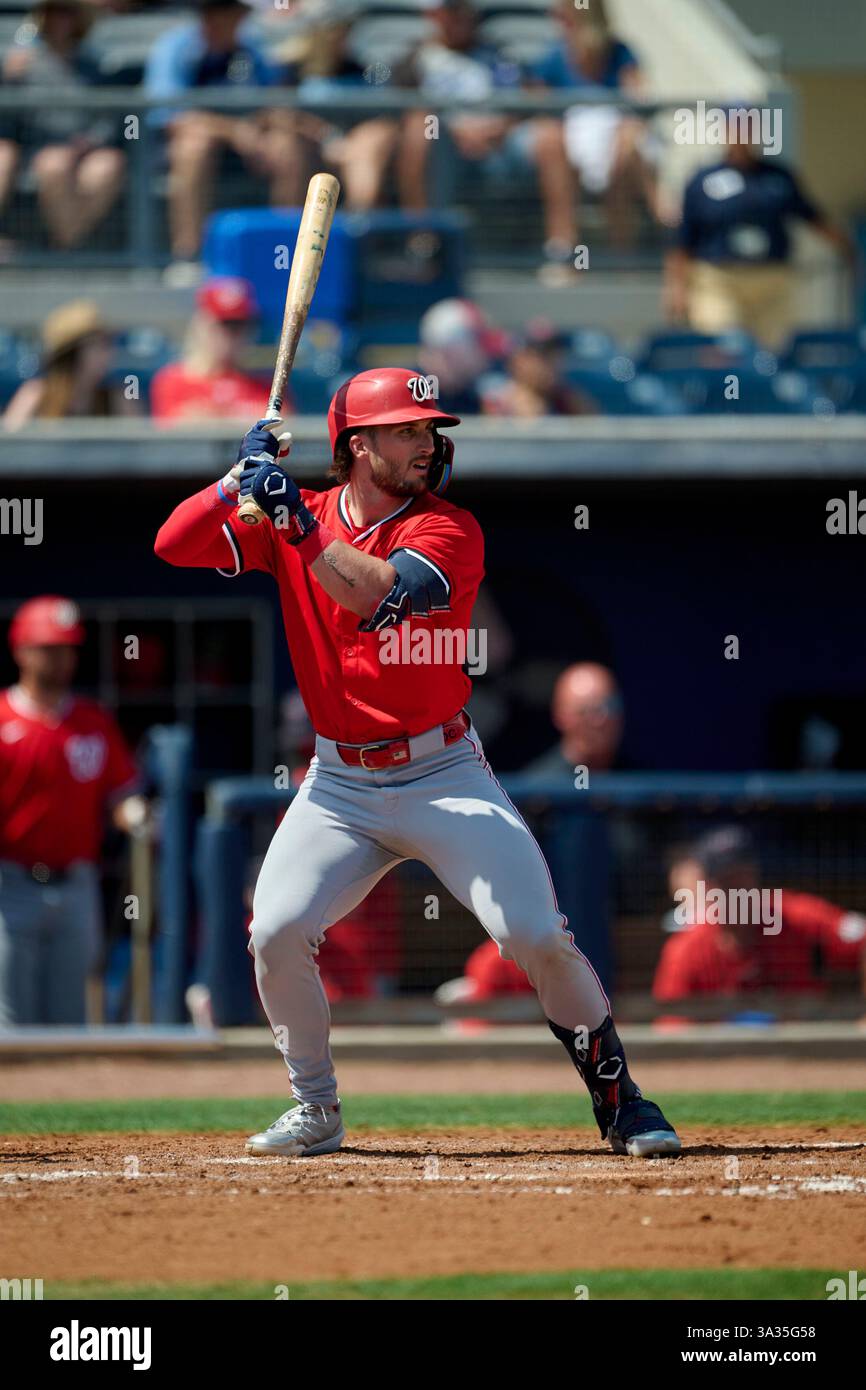 Washington Nationals Dylan Crews (3) at bat during an MLB Spring ...