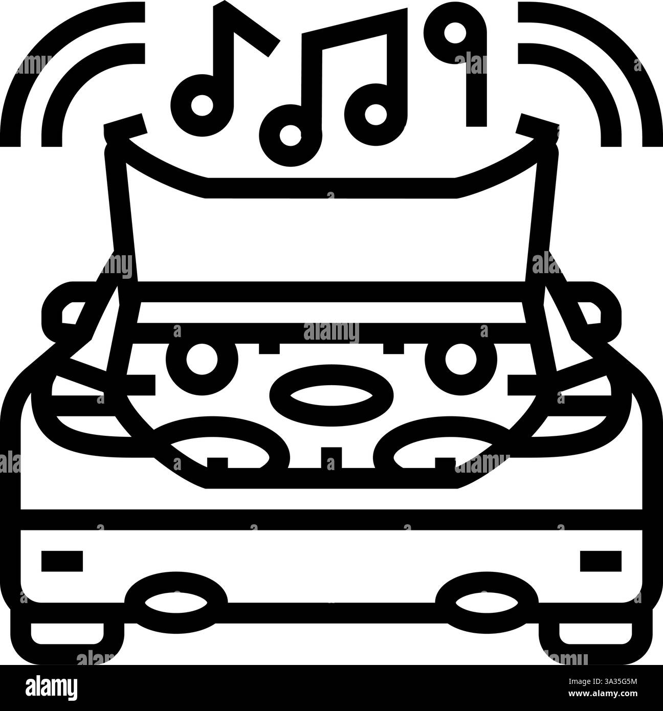 car entertainment system line icon vector illustration Stock Vector ...