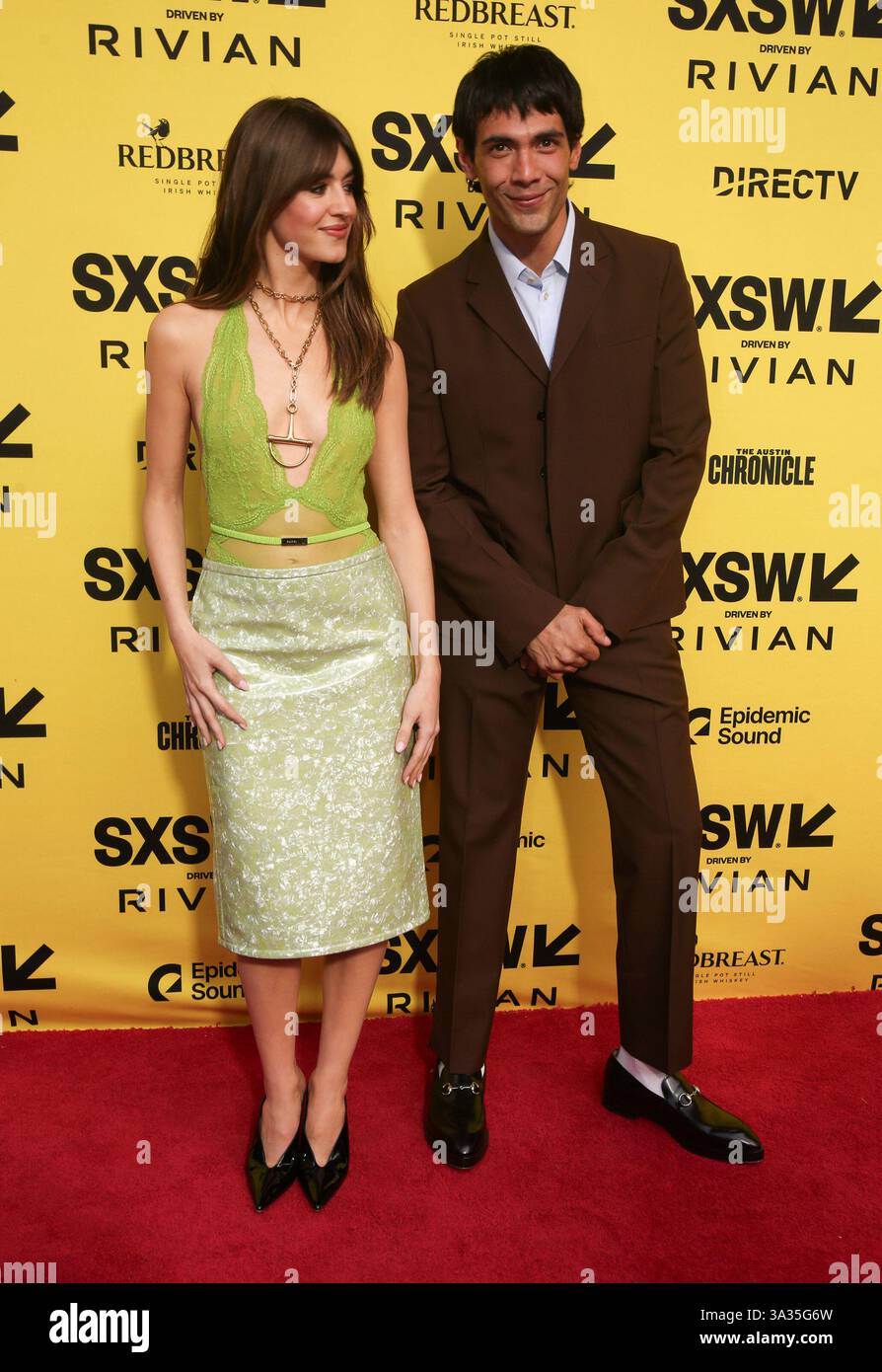 Daisy Edgar-Jones, left, and Diego Calva arrive for the US premiere of ...