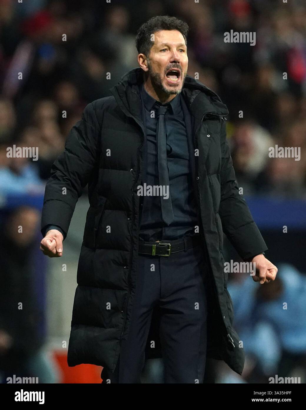 Atletico de Madrid's coach Diego Pablo Cholo Simeone during Champions ...