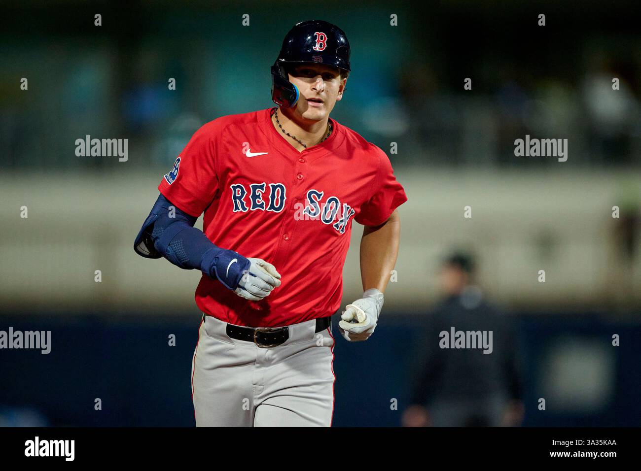 Boston Red Sox Roman Anthony (48) rounds the bases after hitting a home ...
