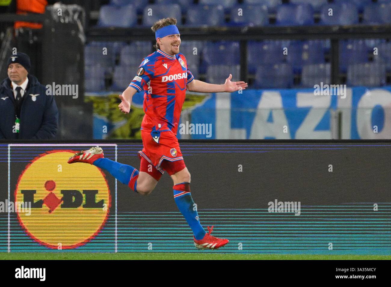Plzenâ??s Pavel Sulc celebrates after scoring the goal 0-1 during the ...