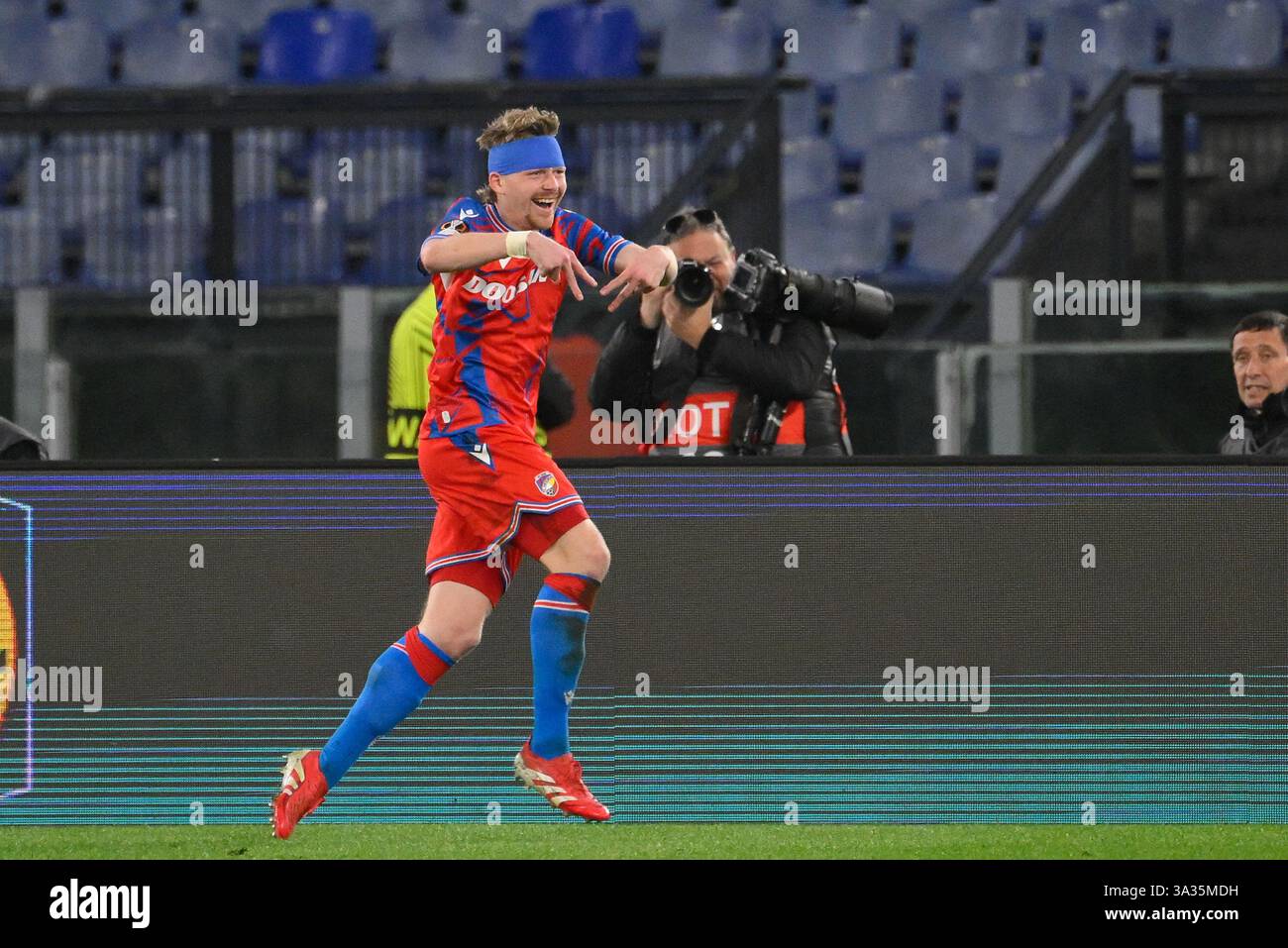 Plzenâ??s Pavel Sulc celebrates after scoring the goal 0-1 during the ...